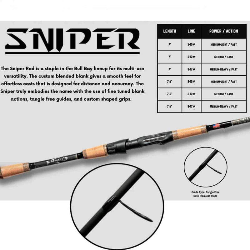 Bull Bay Sniper Spinning Rod – Capt. Harry's Fishing Supply