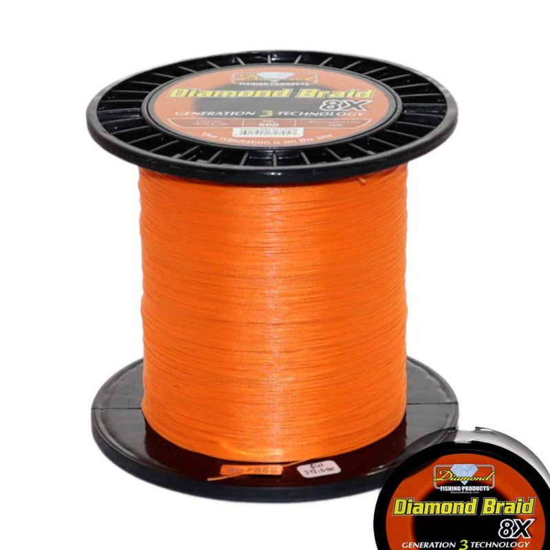 Diamond 8X Generation 3 600Yd Orange Diamond Braid – Capt. Harry's ...
